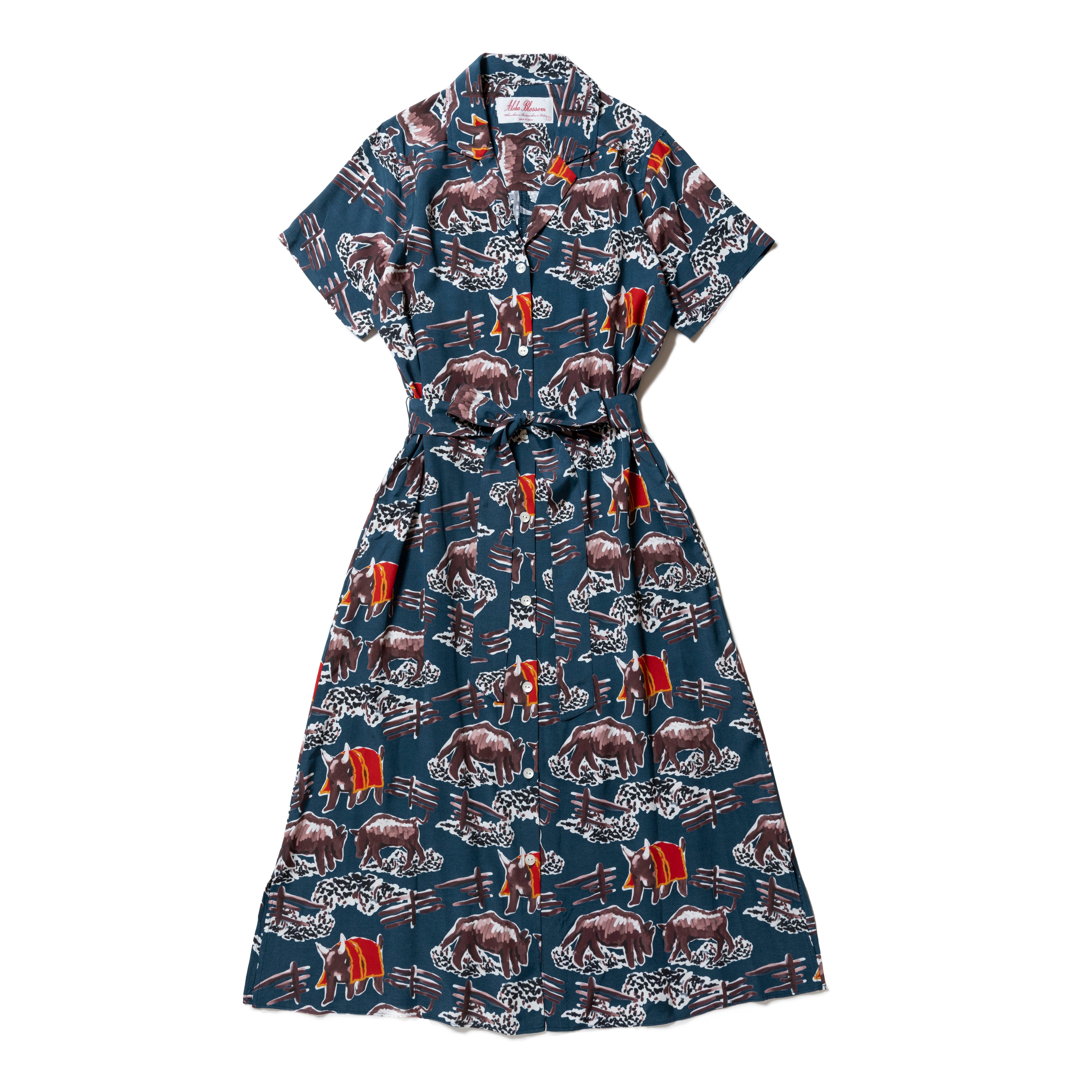BULL FIGHT DRESS NAVY – Alohablossom